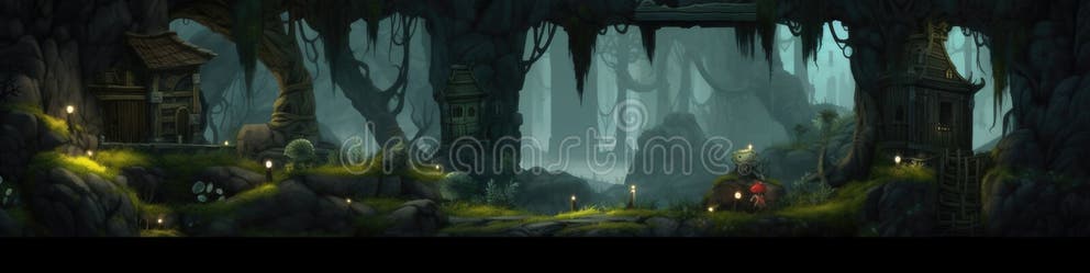 The Image Depicts a 2D Game Environment Stock Illustration ...