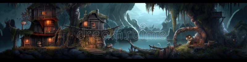 The Image Depicts a 2D Game Environment Stock Illustration ...