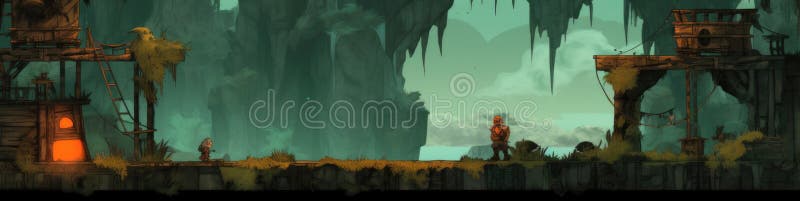 The Image Depicts a 2D Game Environment Stock Illustration ...