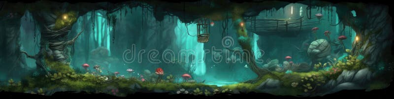 The Image Depicts a 2D Game Environment Stock Illustration ...