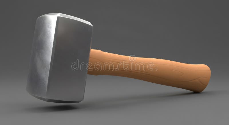 Sledgehammer with Wooden Handle Illustration Stock Illustration ...