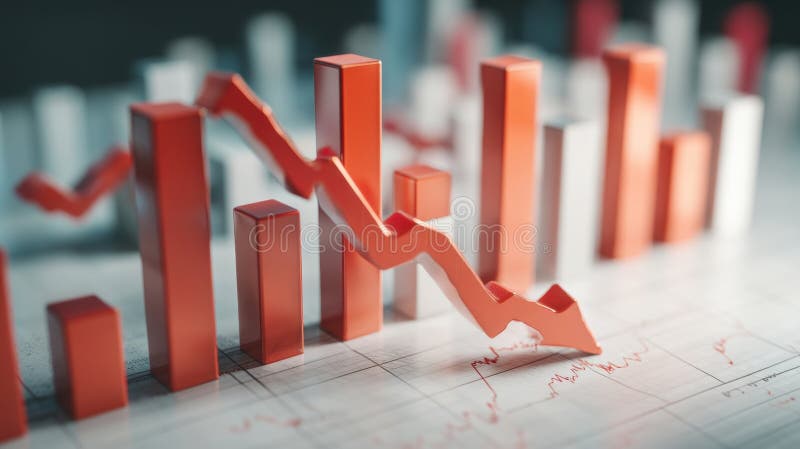 Declining Market Trends stock illustration. Illustration of generated ...