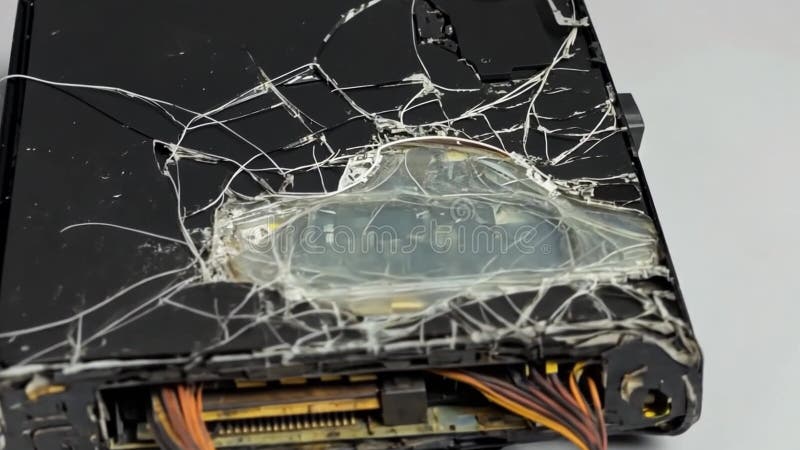 A Close-up of a Damaged Electronic Device Showcasing Broken Wires and ...