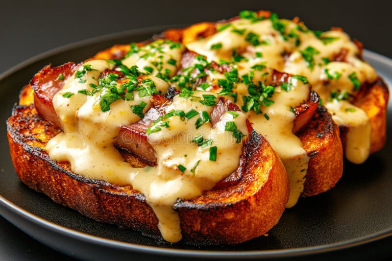 Savory Lard Toasts on Rustic Plate Stock Illustration - Illustration of ...