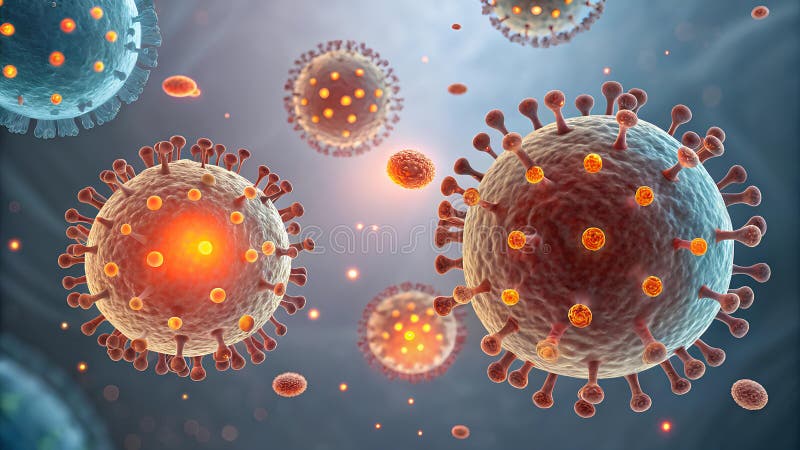 Image Depicts Detailed Representation of Viruses, Showcasing Their ...