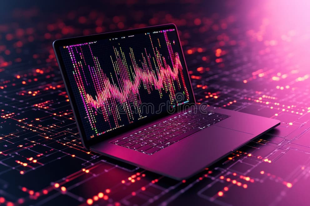 Digital Programmer in Cyberpunk Workspace with Glowing Data Streams ...