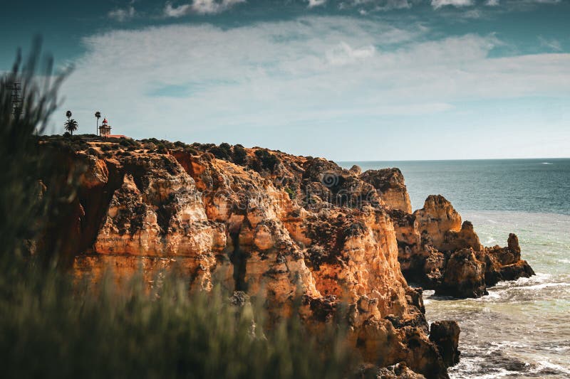 Cliffs and Sharp Rocks at the Coast Stock Image - Image of landscape ...