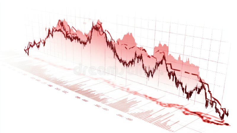 Red Market Crash Graph stock illustration. Illustration of business ...
