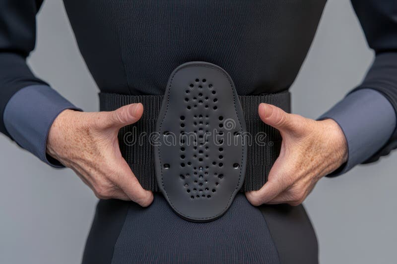 Senior Citizen Improving Posture and Mobility with Back Support Belt ...