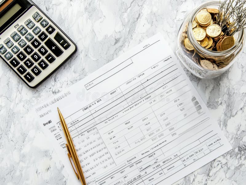 Master Your Finances with Budgeting Tools: a Calculator and Pen on a ...