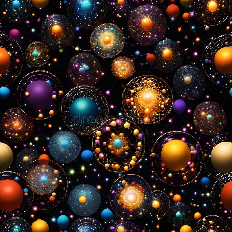 Kaleidoscopic Orbs of Infinity: a Vision of the Multiverse Stock Photo ...