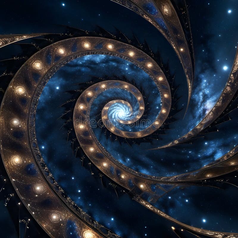 A Fantastical Visualization of Multi-dimensional Space Travel. Stock ...