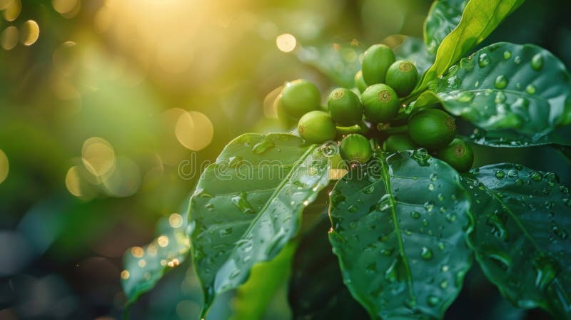 Caring for Coffee Trees: Hand Watering and Growth Under Evening Light ...
