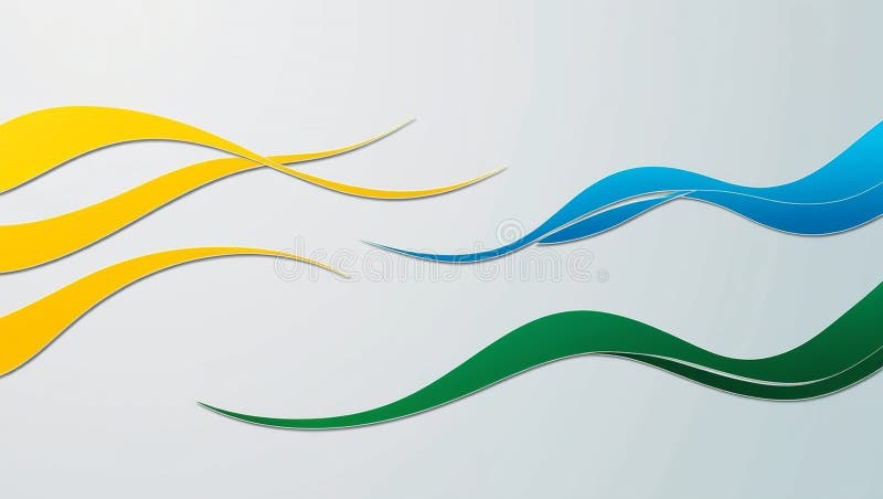 A Minimalist Background with Vibrant Wave-like Forms. Stock ...