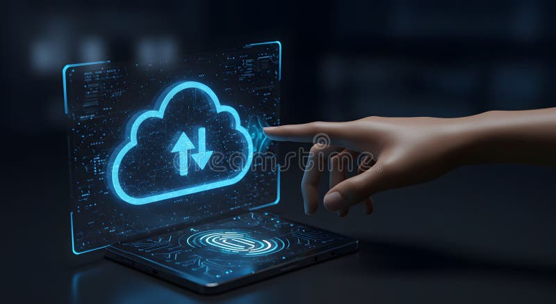 AI-Generated Cloud Computing Visualization Stock Illustration - Illustration of internet, server ...