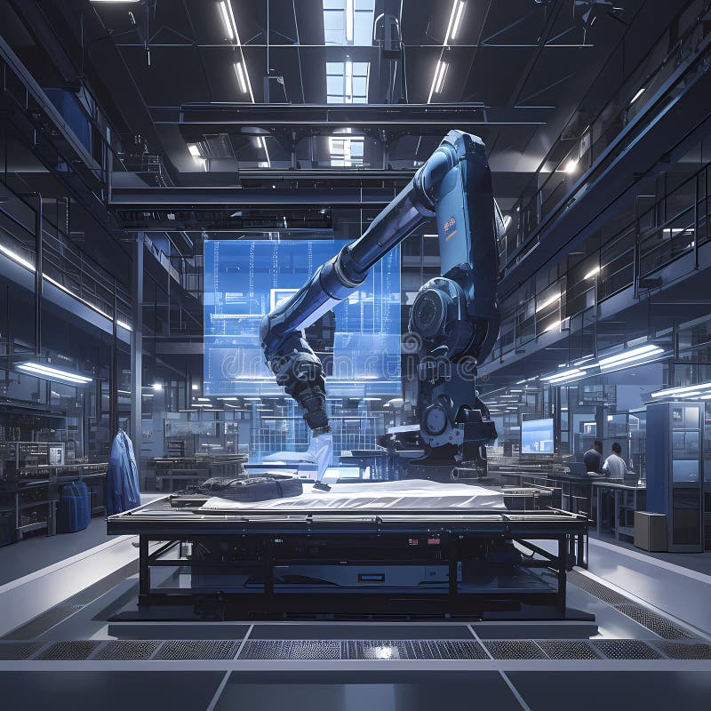 Modern Factory Robotics - Industry 4.0 Stock Photo - Image of electric ...