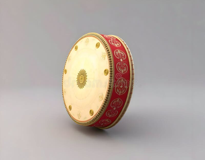 Traditional Gendang Drum with Red Accents - Generated Using Ai Stock ...