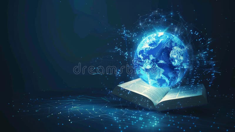 Digital Knowledge Expansion, Generative AI Stock Photo - Image of earth ...