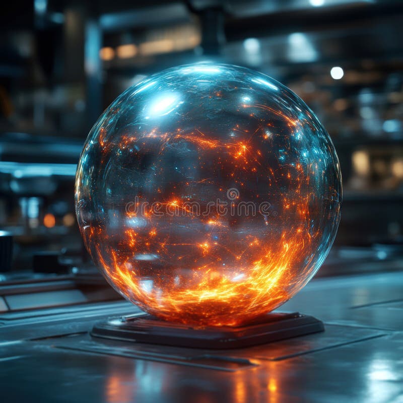 Image Depicts a Glowing, Spherical Object Resembling Brain Connectivity ...