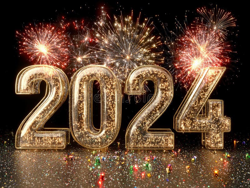 Image Depicts Golden, 3D Number 2021 on Black Background with Exploding ...