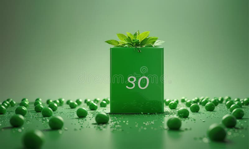 Green Rectangular Box with the Number "80" in White Sits on Green ...