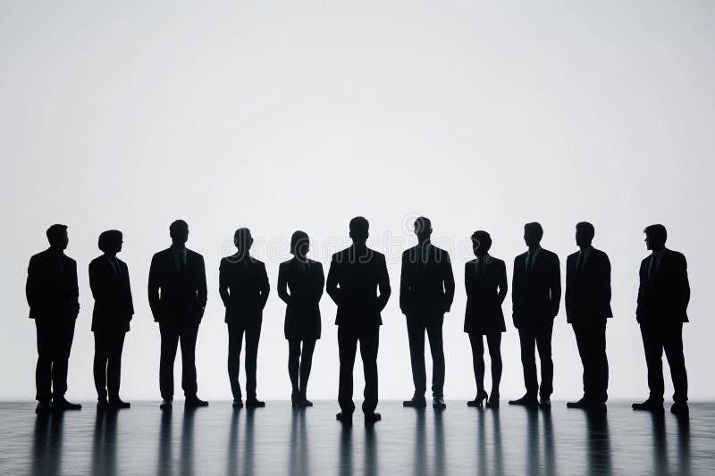 Powerful Team United in Strength a Leader Standing Tall Stock ...