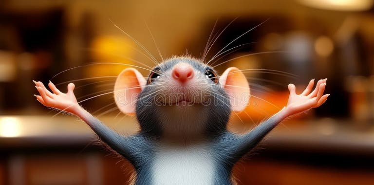 The Image Depicts a Happy Mouse in an Underwater Setting, Complete with ...
