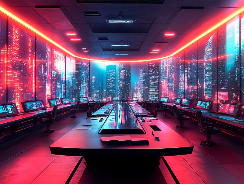 The Image Depicts a High-tech Gaming Immersive Space with Numerous ...