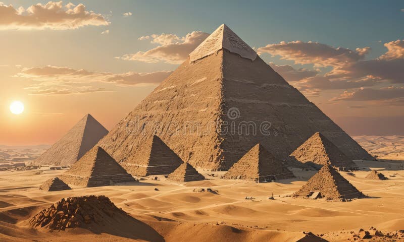 The Great Pyramid Giza, Renowned Ancient Egyptian Monument, Stands ...