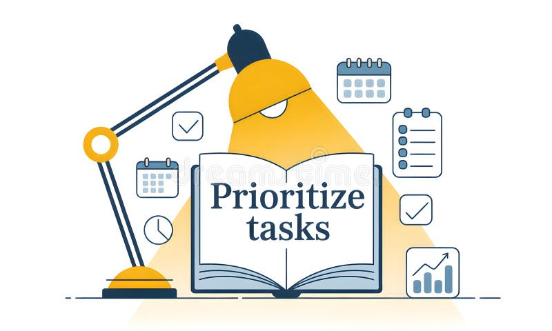 Prioritize Your Tasks Effectively Stock Illustration - Illustration of ...