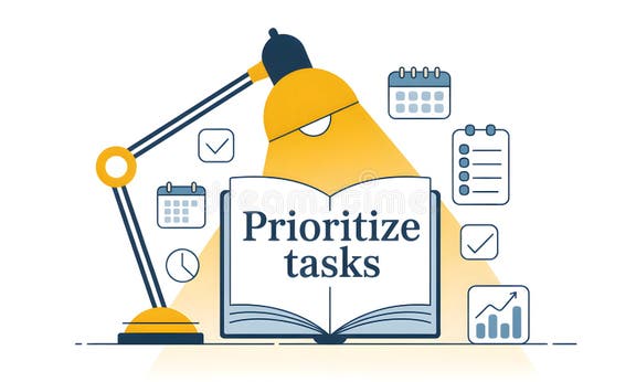 Prioritize Your Tasks Effectively Stock Illustration - Illustration of ...