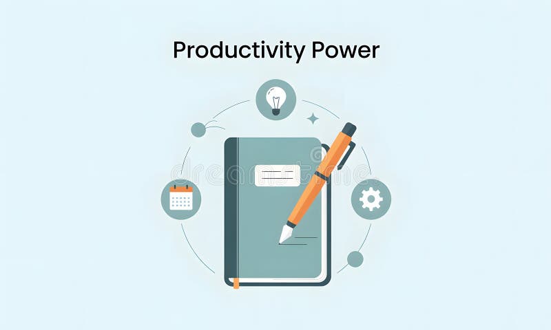 Unlocking Productivity Power Stock Illustration - Illustration of ...
