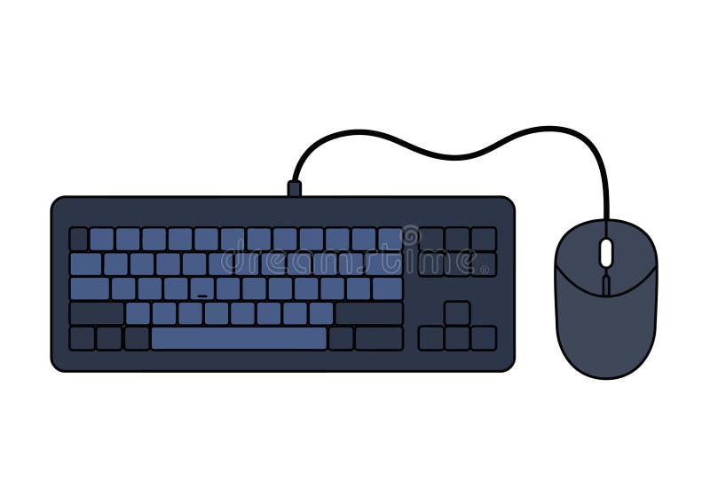Keyboard mouse clipart stock vector. Illustration of minimal - 372280112