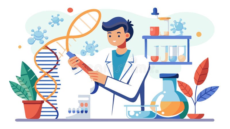 This Image Depicts a Laboratory Assistant Performing a DNA Test ...