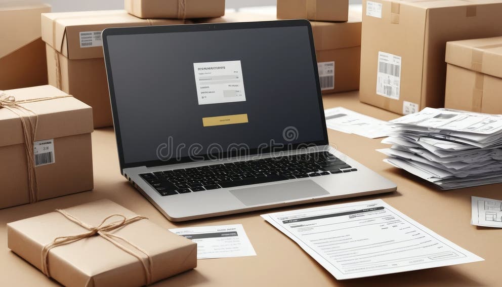 E-commerce Shipping & Logistics Stock Illustration - Illustration of ...