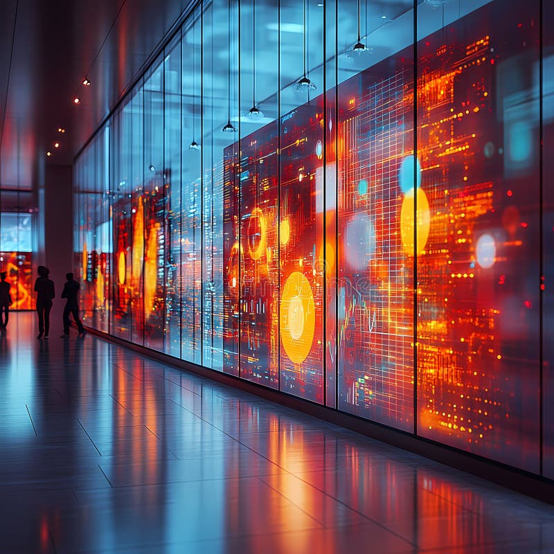 Data Visualization Wall stock illustration. Illustration of software ...