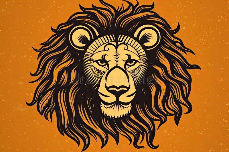Image of a Lion in the Style of Iconography Generative AI Stock ...