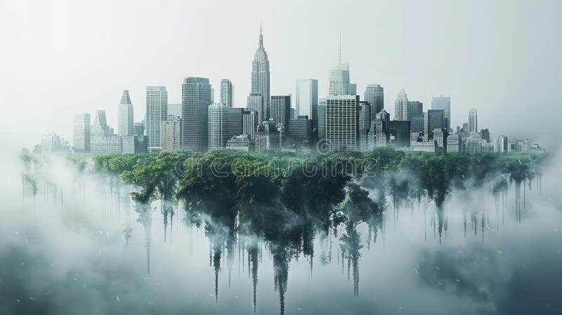 Global Warming Threat on White Background: Environmental Problems ...