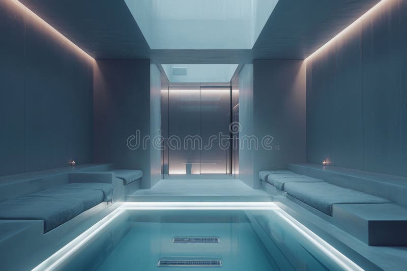Minimalist Spa Retreat stock illustration. Illustration of luxurious ...