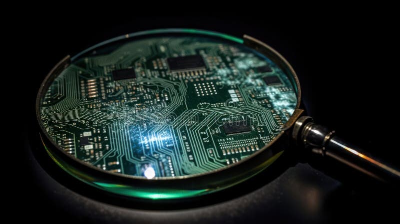 A Magnifying Glass Showing a Computer Screen Detecting Hacking Attempts ...