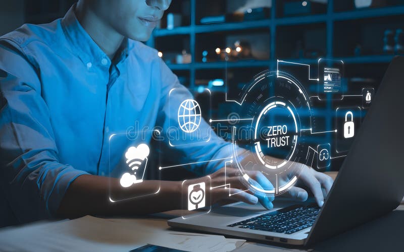 Cybersecurity Professional Working on Zero Trust Network Security ...