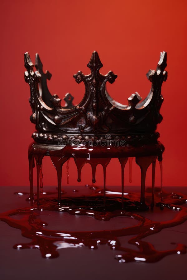 Fantasy Medieval Crown with Dripping Melting Blood. Treason, Death ...