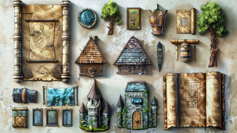 Medieval Fantasy UI Design for AAA RPG Online Multiplayer Gameplay ...