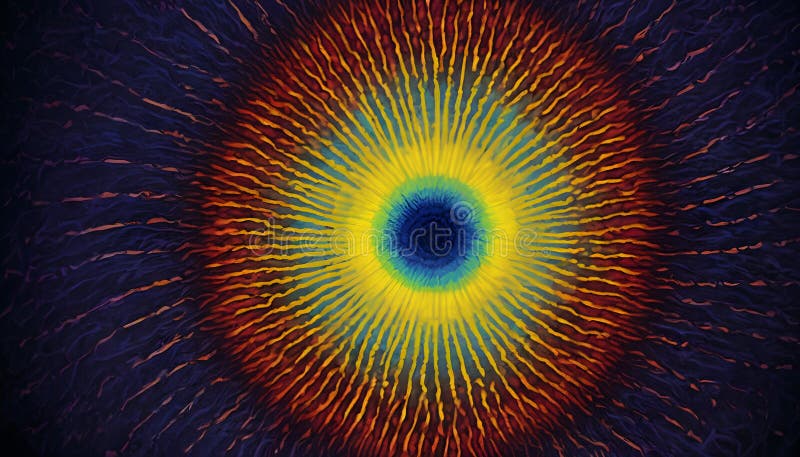 Vibrant Abstract Sunburst Eye Pattern Stock Image - Image of dynamic ...