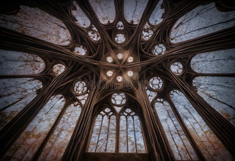 Gothic Architecture - Ceiling Stock Photo - Image of monument ...