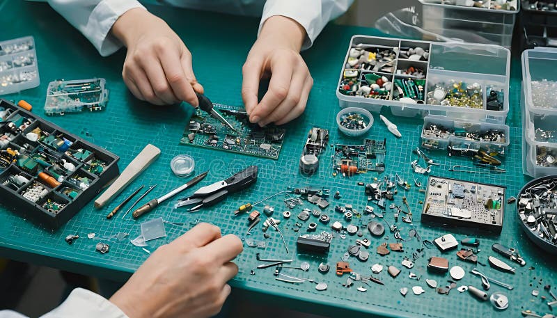 AI-Generated Circuit Board Repair Stock Image - Image of maintenance ...