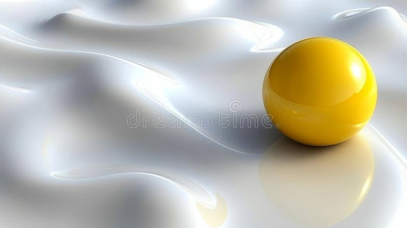The Image Depicts a Minimalist Abstract Background with a Single Yellow ...