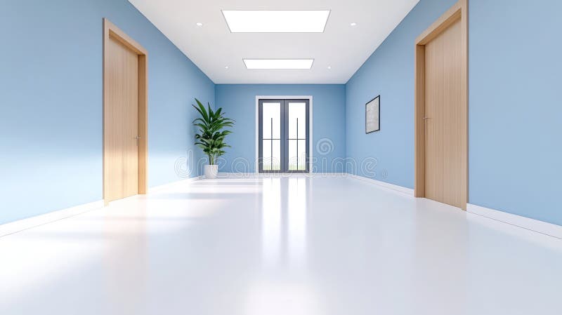 Modern Hallway: Emphasizing Negative Space in Minimalist Design Stock ...