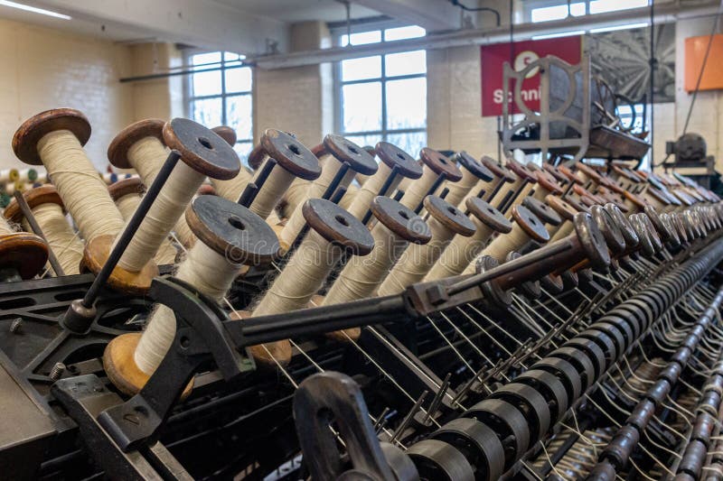 The Interior of a Knitting Factory Filled with Lots of Spooling Spools ...