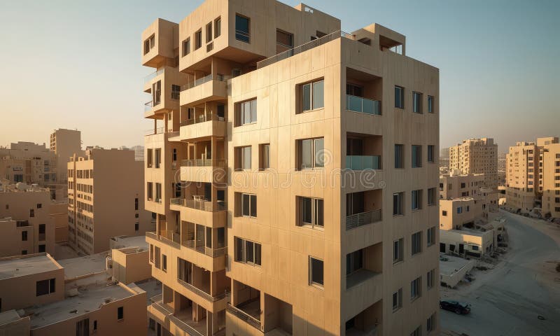 Modern, Multi-story Building with Unique Architectural Design ...